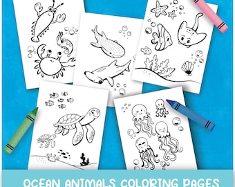 I Spy Ocean Animals Coloring Page, Printable Download, Colouring Page ...