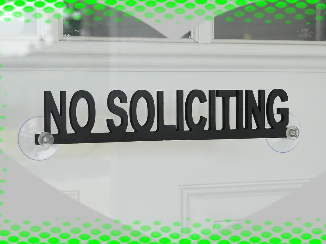 No Soliciting Sign for Glass Door Window Cutout for Nice Appearance - Etsy
