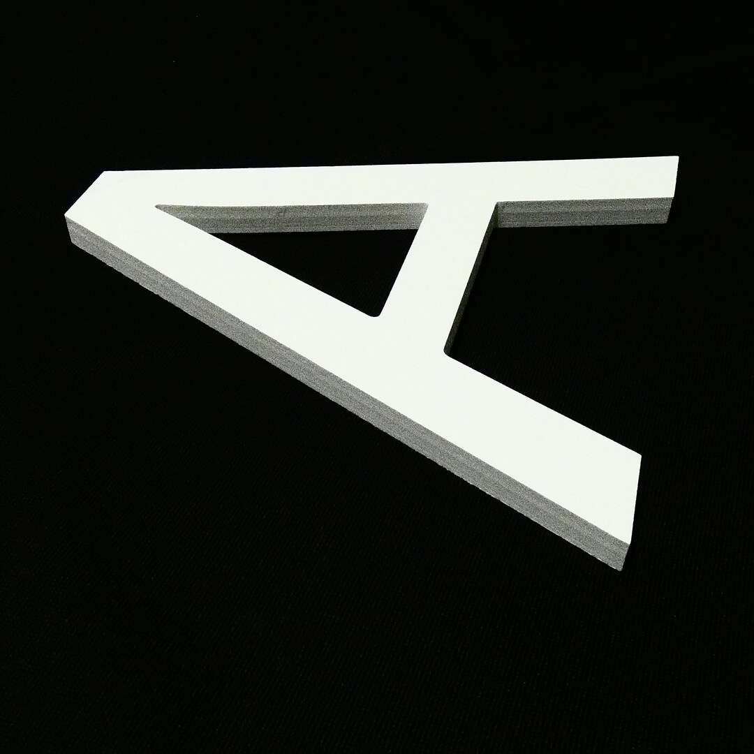 Commercial Letters 12 Indoor Outdoor Paintable White PVC plastic 1/2 ...