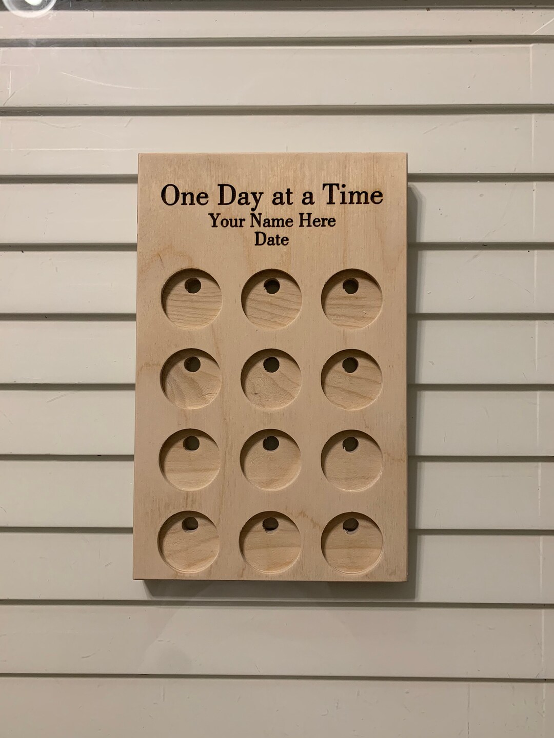 Personalized Sobriety Gift One Day at a Time Recovery Plaque Token ...