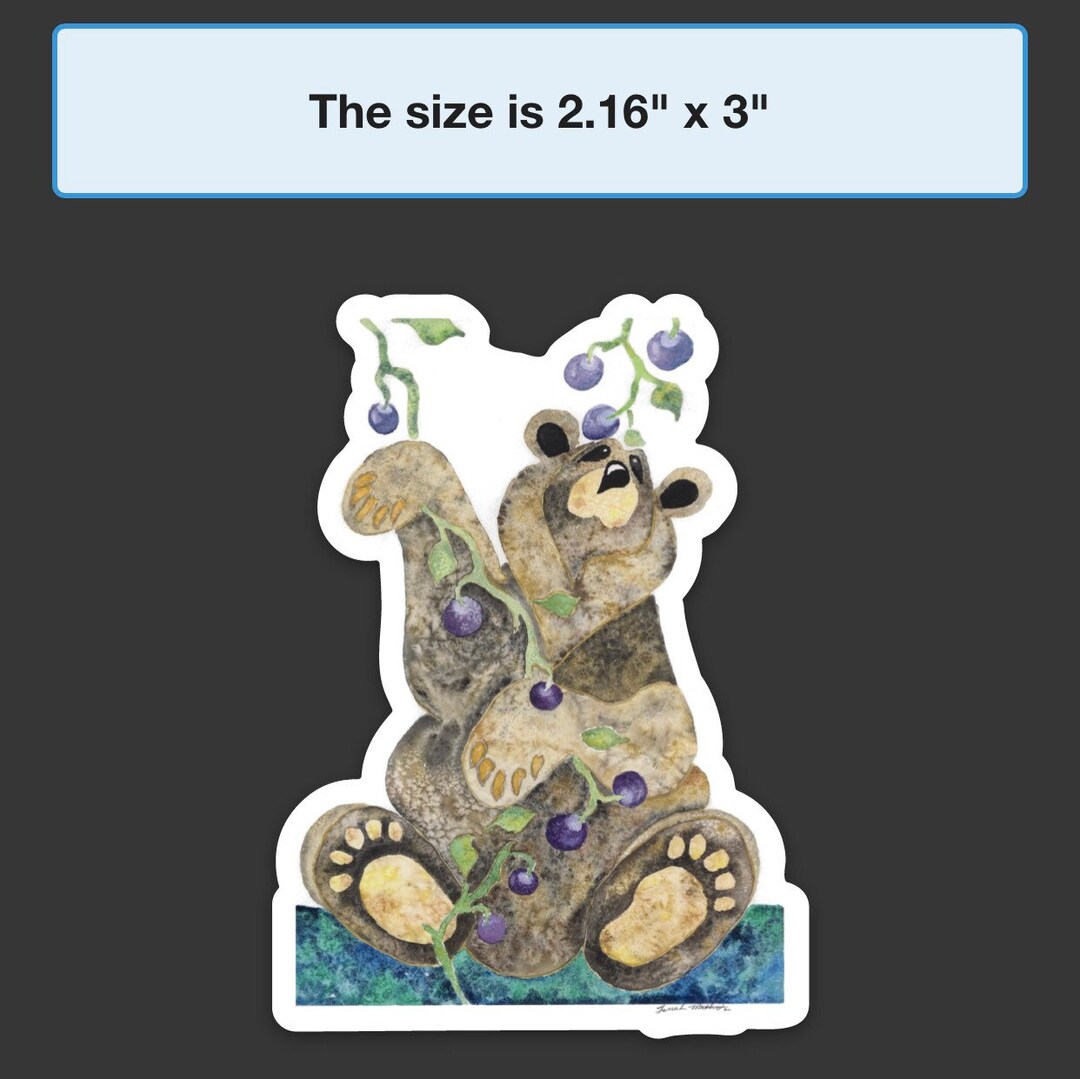 Blueberry Patch Vinyl Sticker - Etsy