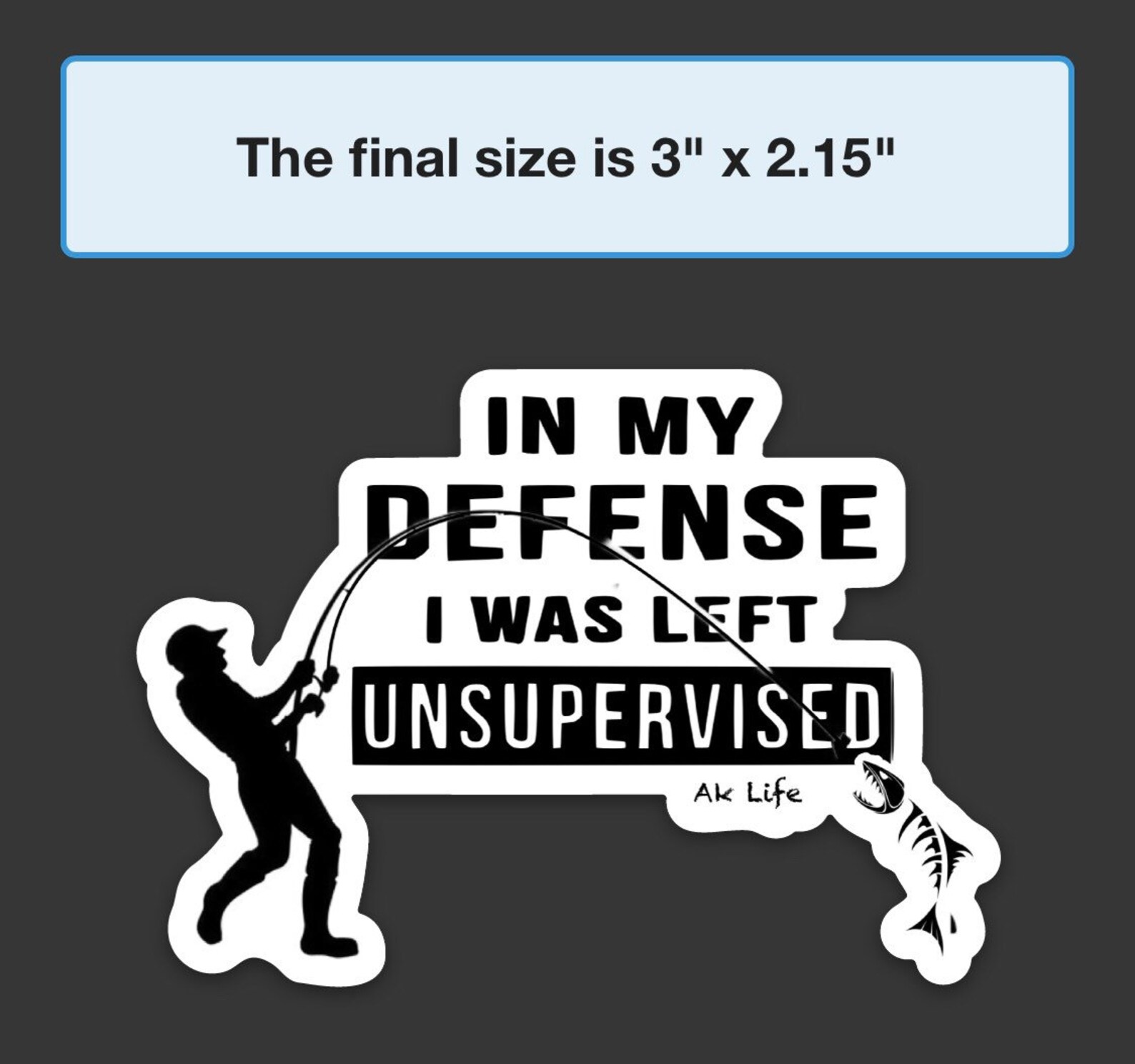 In My Defense Vinyl Sticker Med - Etsy