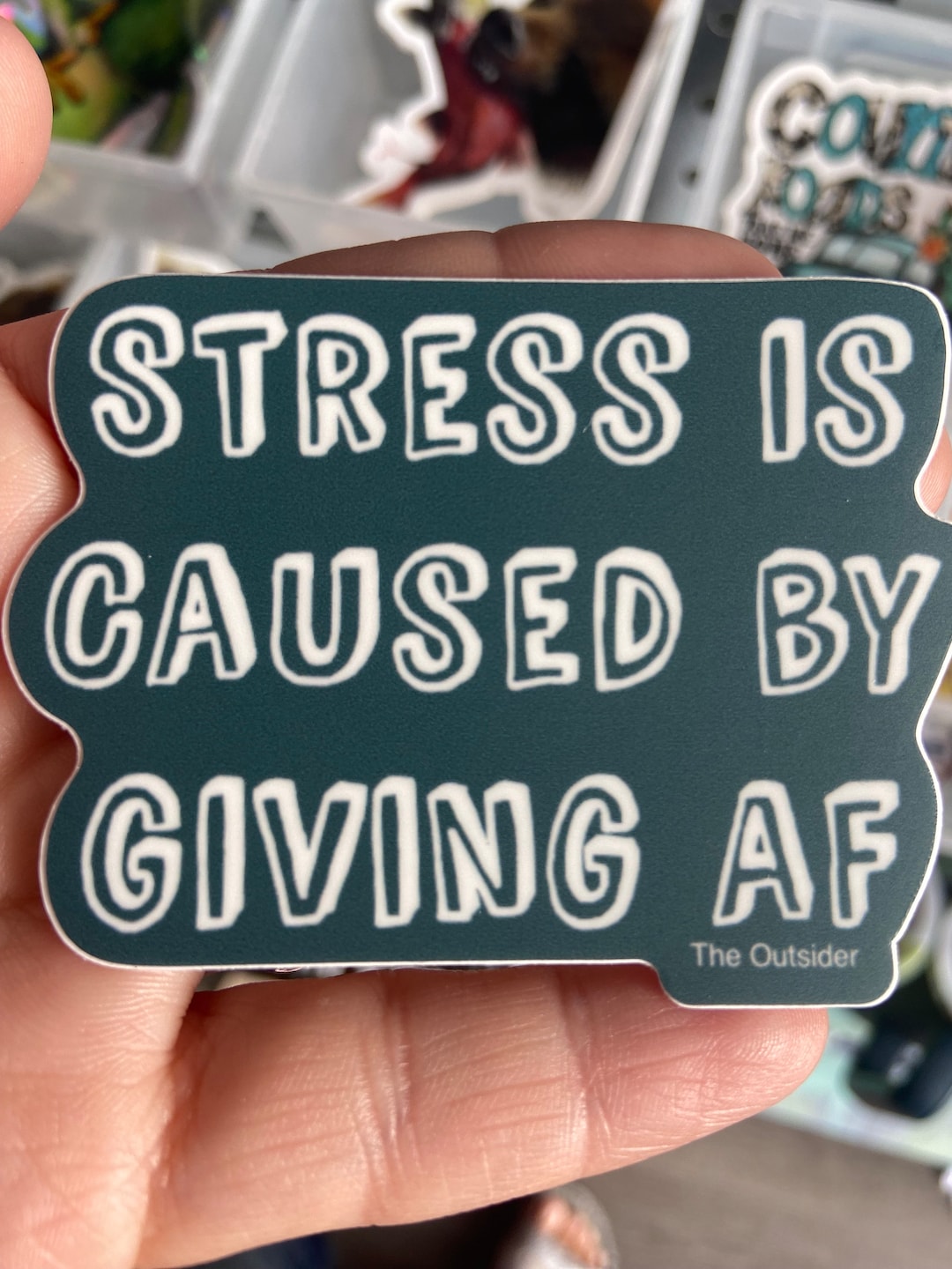 Stress Vinyl Sticker - Etsy