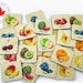 Wooden Montessori Fruits Memory Game/ Toddler Preschool Matching Cards ...