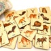 Wooden Montessori Sea Animals Memory Game, Educational Matching Game ...