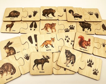 Wooden Farm Animals Memory Game Montessori Animals Matching - Etsy