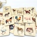 Wooden Farm Animals Memory Game, Montessori Animals Matching Cards ...