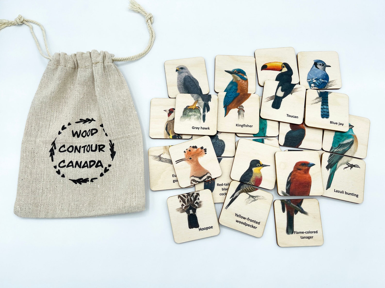 Montessori Wood Birds Puzzle Game / Homeschool Preschool Kindergarten ...