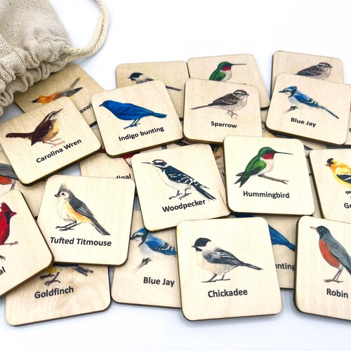 Montessori Wood Birds Puzzle Game / Homeschool Preschool - Etsy