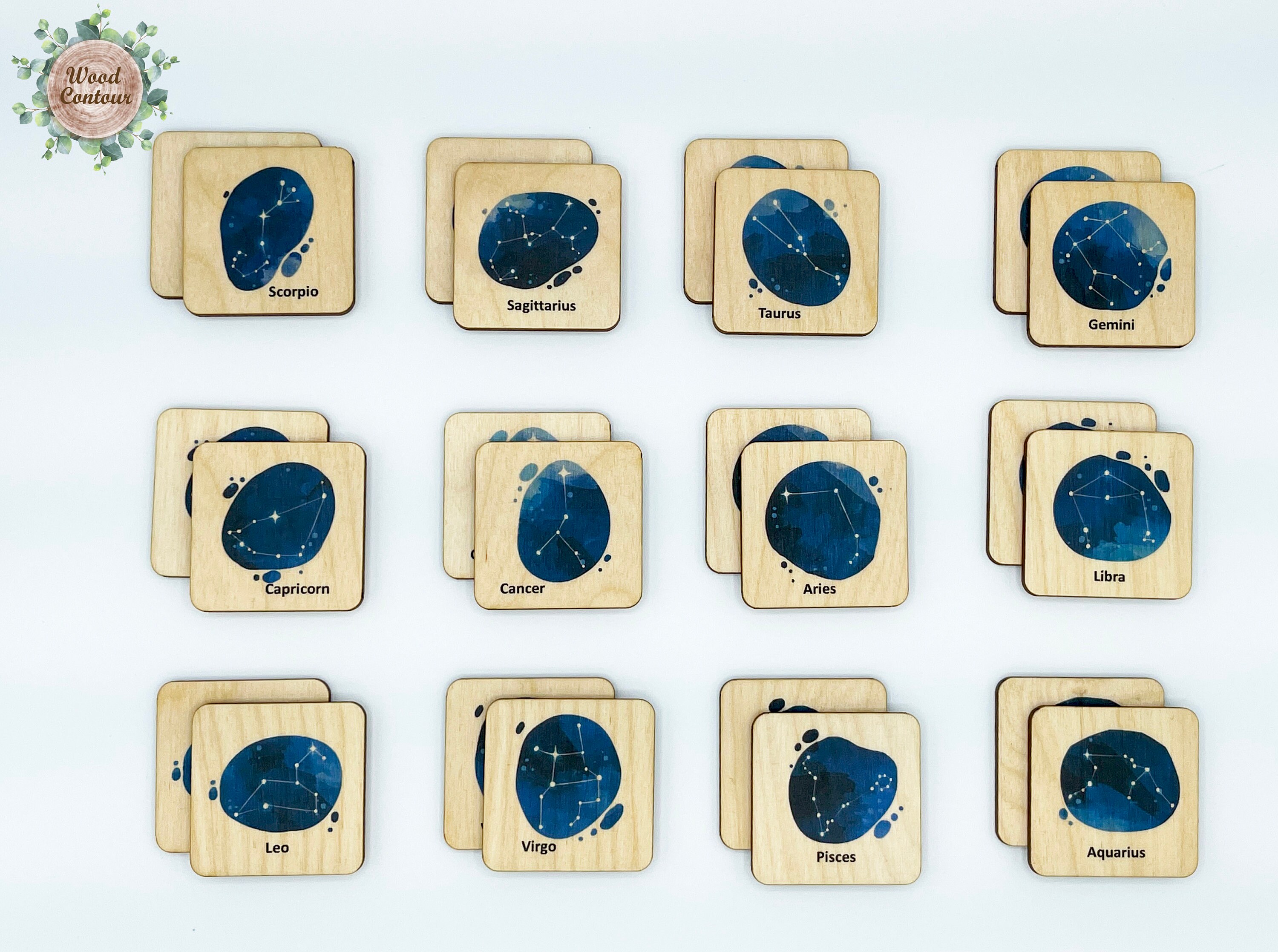 Montessori Wooden Constellation Memory Game / Constellations | Etsy