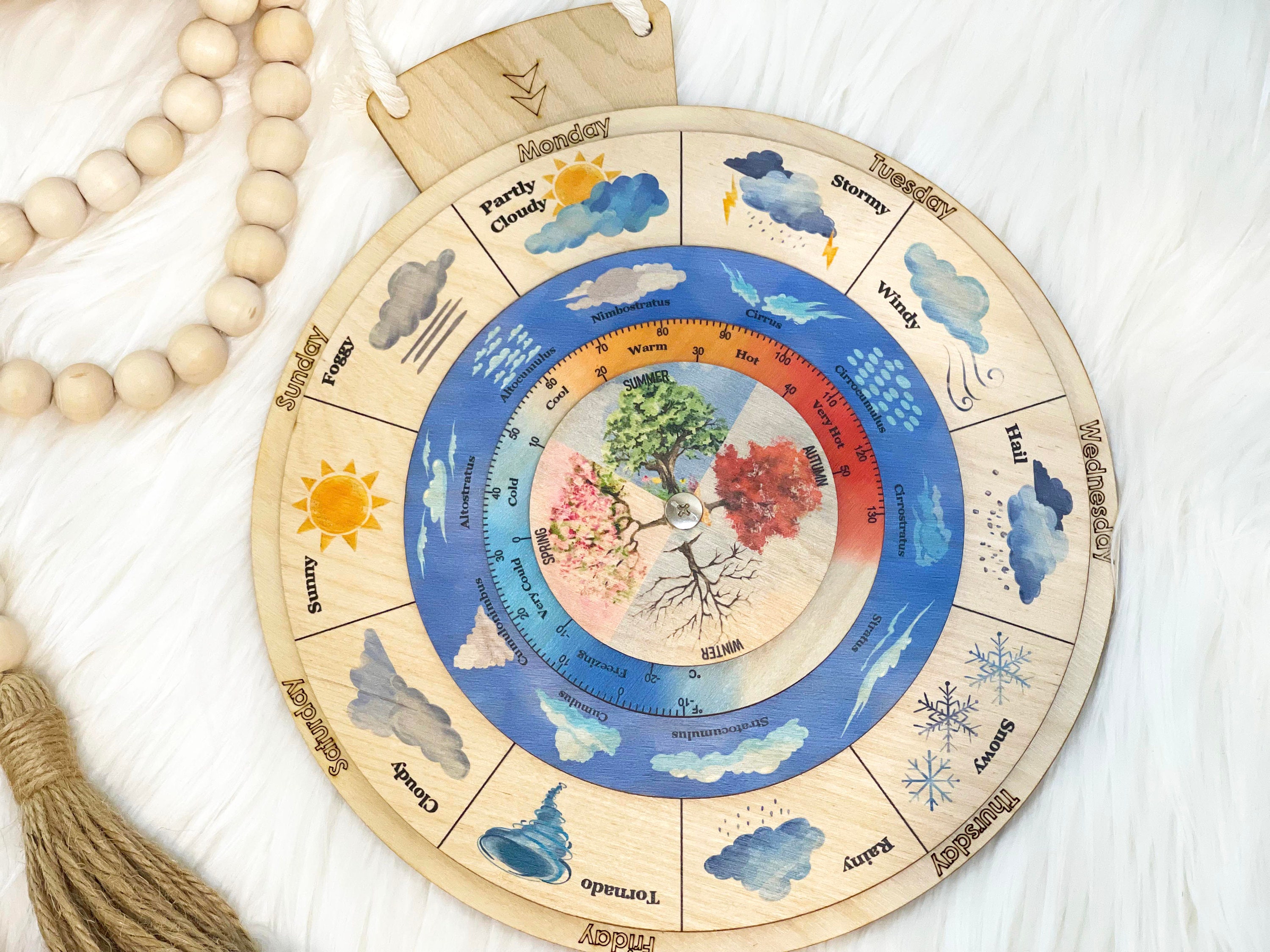 Weather Calendar/ Montessori Weather Wheel/ Weather Chart/ - Etsy