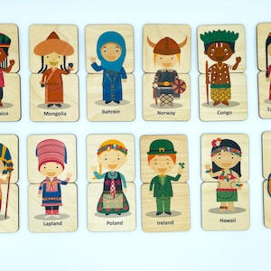 Wooden Kids Around the World Puzzle/ Traditional Costumes From Around ...