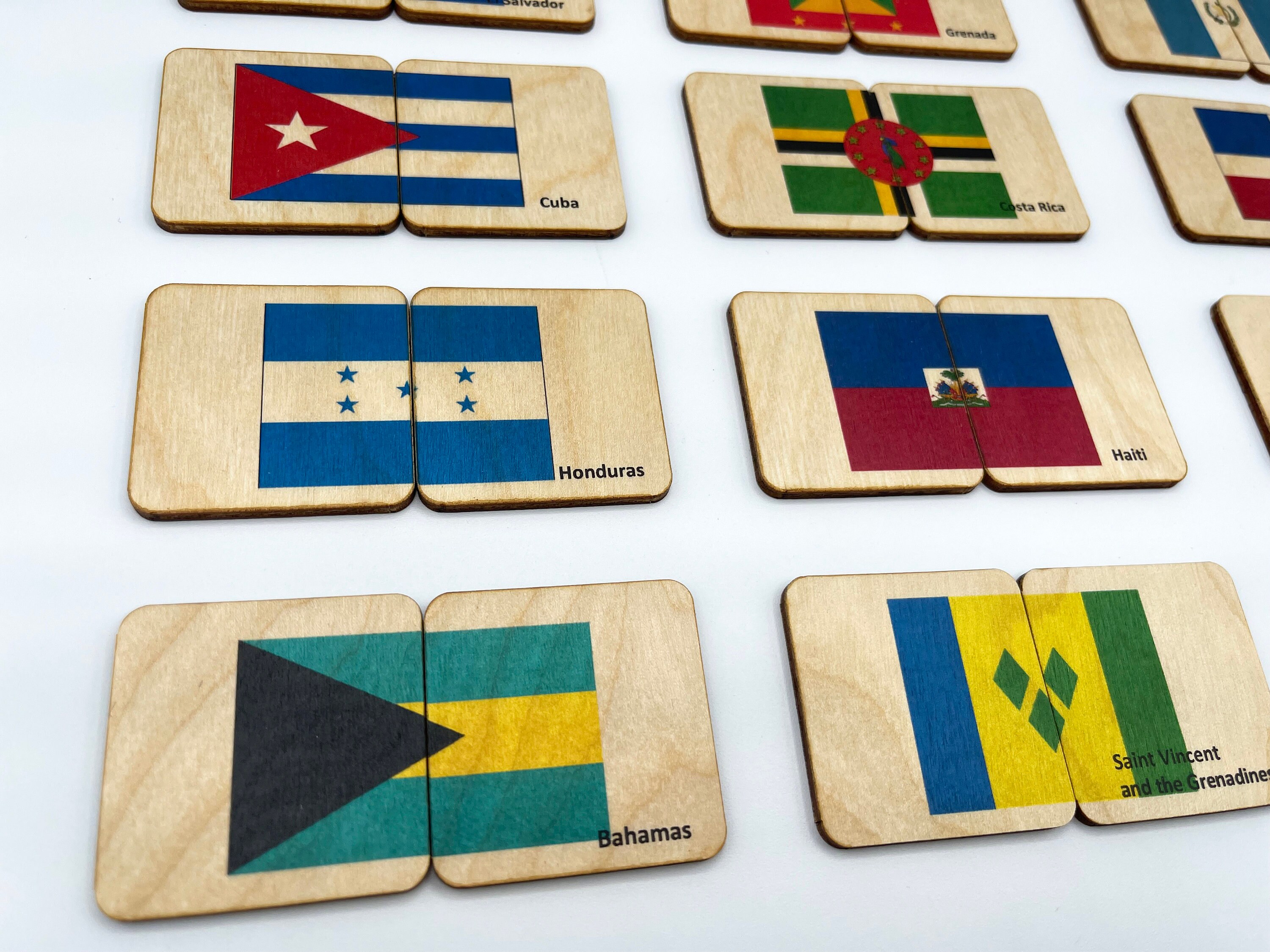 Wooden Flag of North America Puzzle, Homeschool Preschool Kindergarten ...