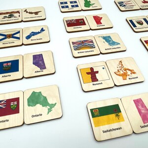 Montessori Canada Map and Flags Matching Cards/ Canada Provinces and ...