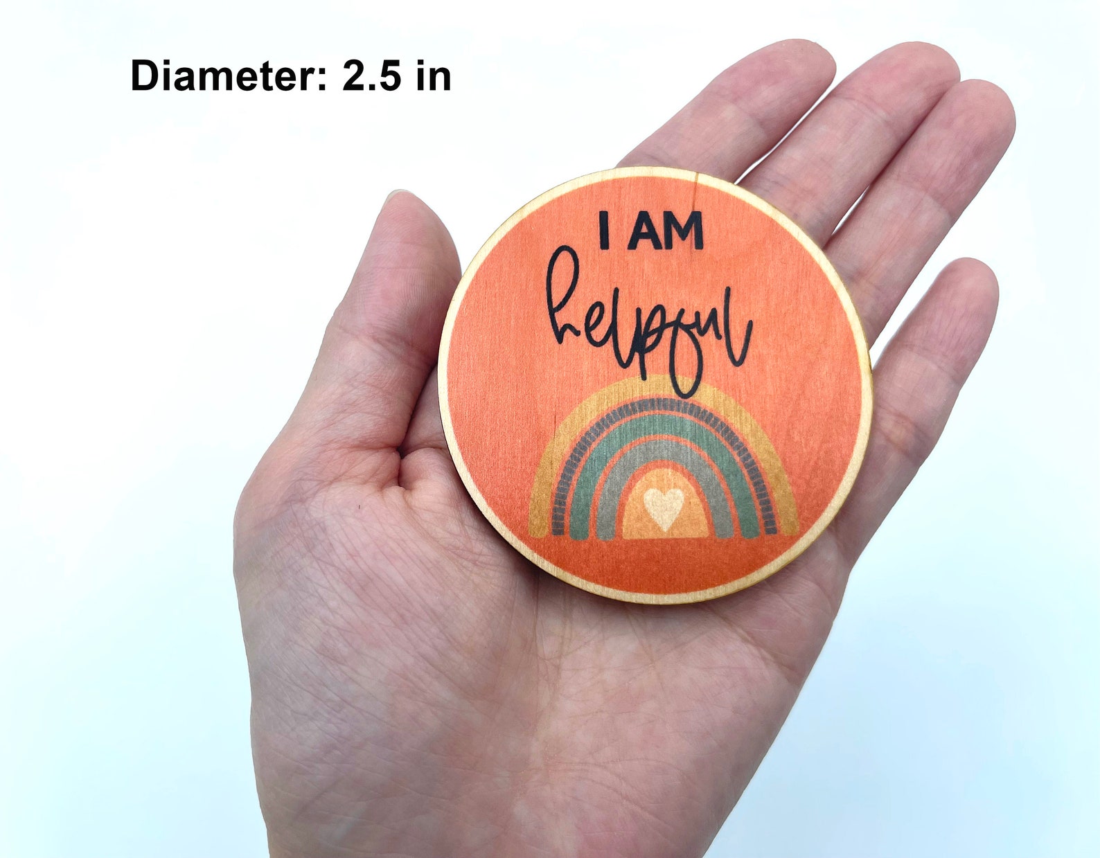 Wooden Boho Rainbow Affirmation Cards/ Affirmation Station Classroom ...