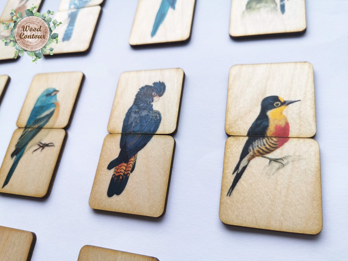 Montessori Wood Birds Puzzle game / Homeschool Preschool | Etsy