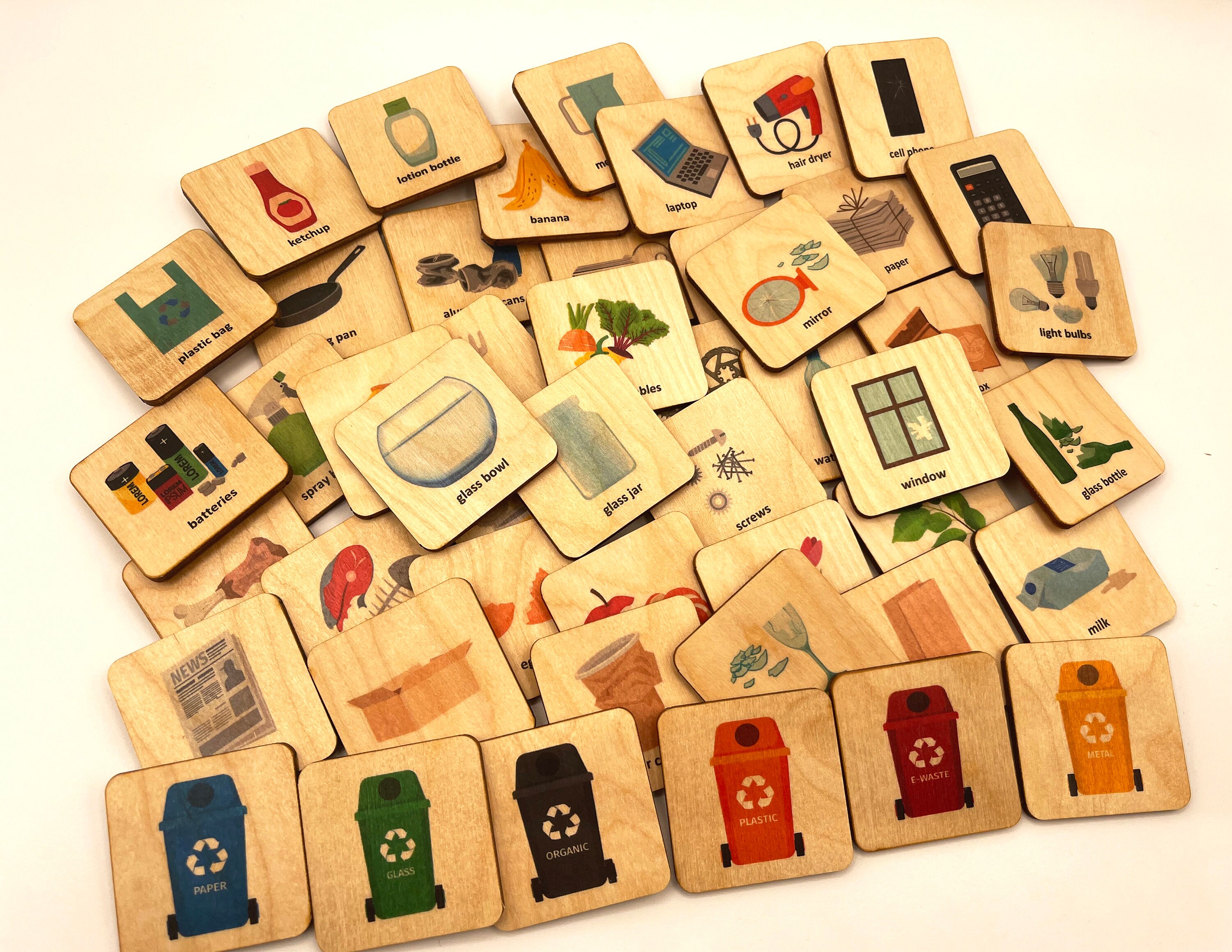 Montessori Trash Waste Sorting Activity Homeschool Earth Day - Etsy