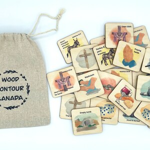 Wooden Easter Story Memory Game/ Holy Week Story Matching Cards ...