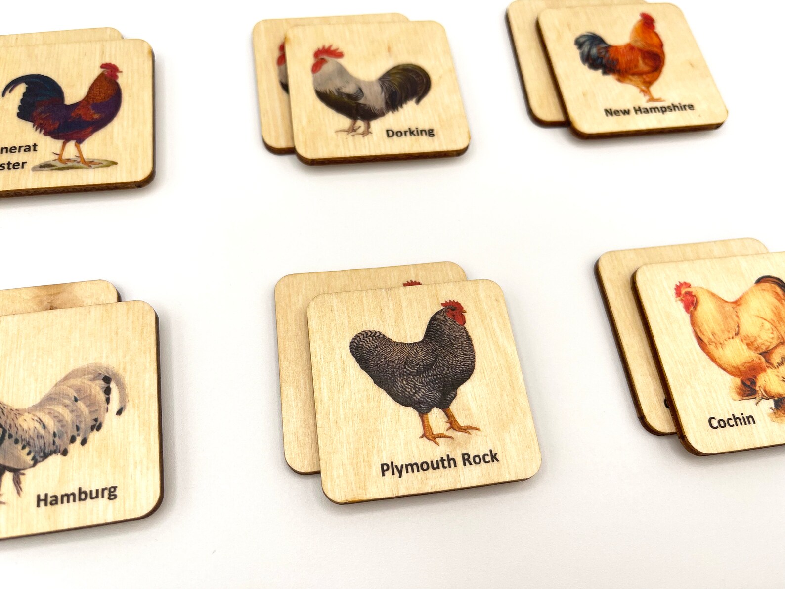 Wooden Chicken Memory Game Montessori Toys Wood Animals | Etsy
