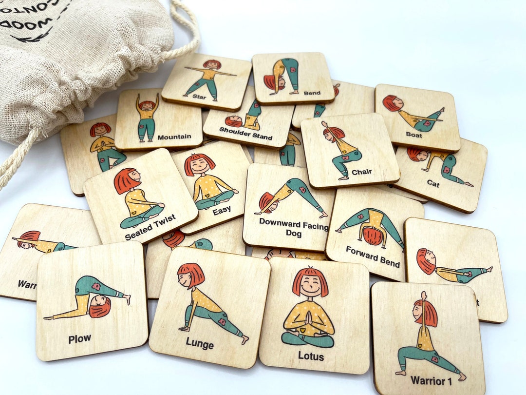 Kids Yoga Game for Toddler Kindergarten Preschooler Children Activity ...