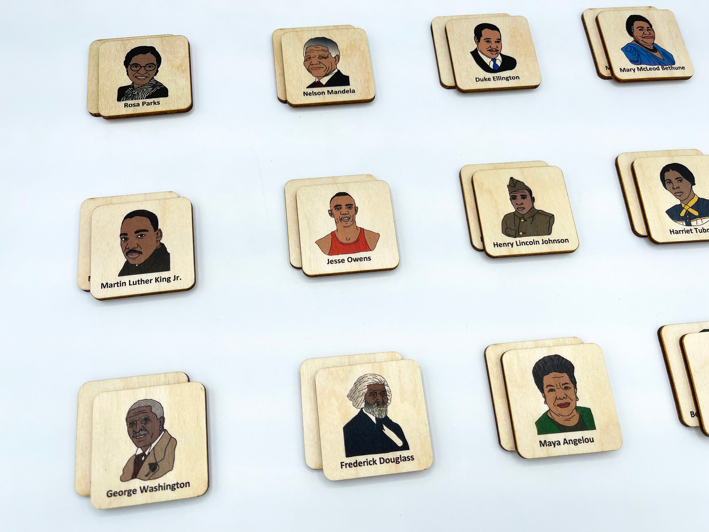 Montessori Wooden Black History Cards/ Black History Month | Etsy