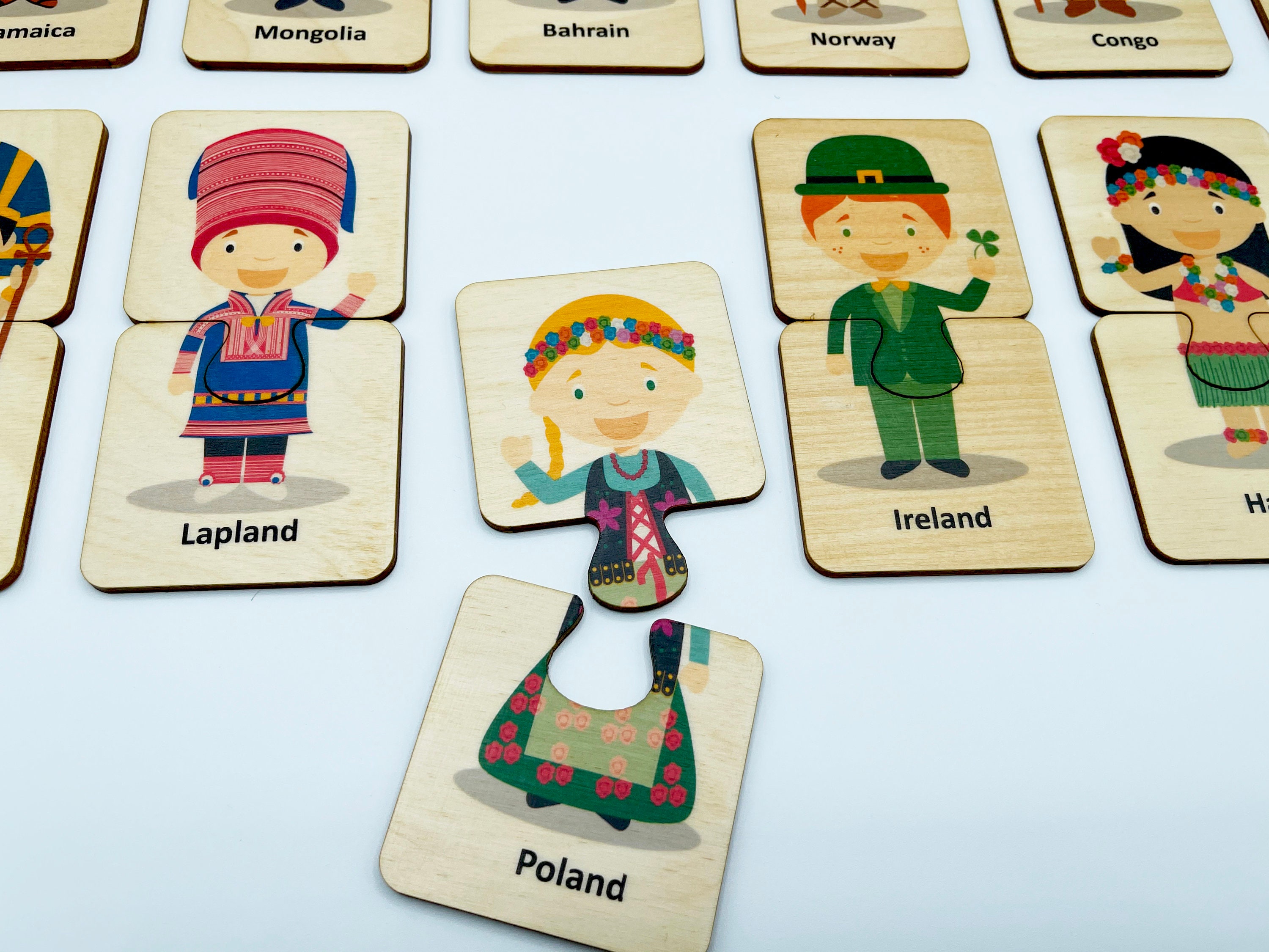 Wooden Kids Around the World Puzzle/ Traditional Costumes From Around ...