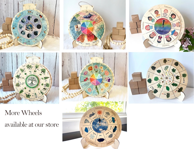 Weather Calendar/ Montessori Weather Wheel/ Weather Chart/ Bilingual ...
