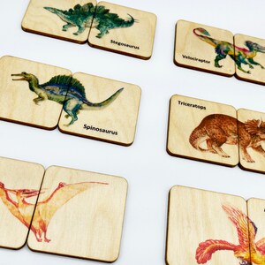 Montessori Wooden Dinosaur Puzzle Game/ Homeschool Preschooler ...