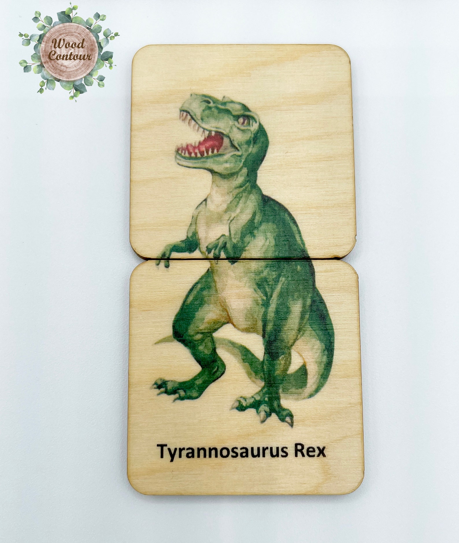 Montessori Wooden Dinosaur Puzzle Game/ Homeschool Preschooler ...
