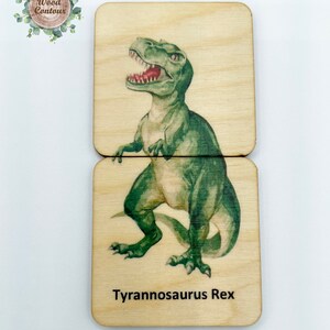 Montessori Wooden Dinosaur Puzzle Game/ Homeschool Preschooler ...