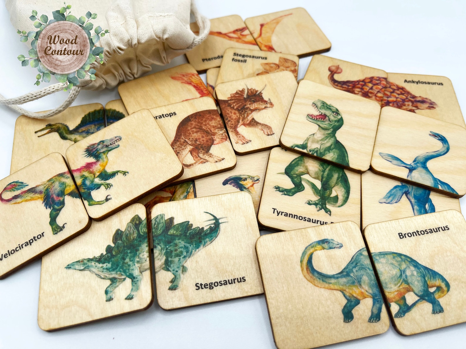Montessori Wooden Dinosaur Puzzle Game/ Homeschool Preschooler ...