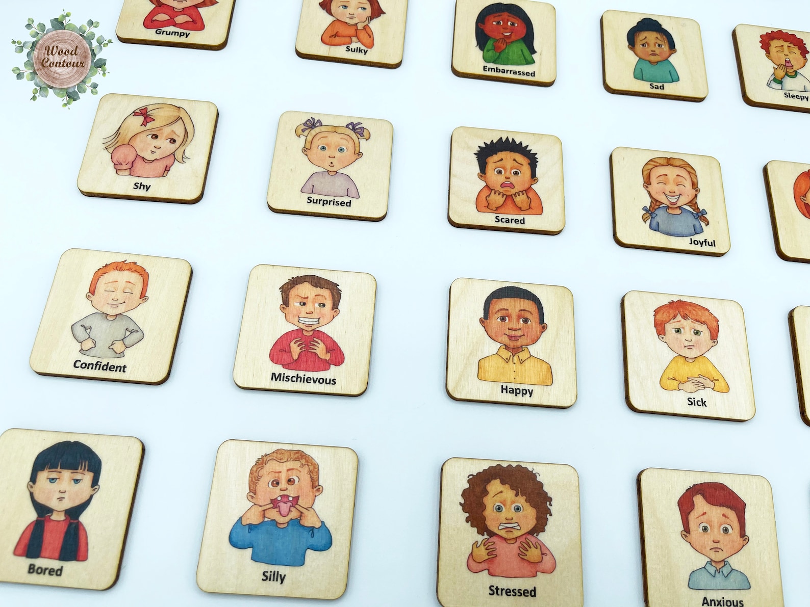 Wooden Kids Emotion Cards/ Bilingual/ French / Montessori - Etsy