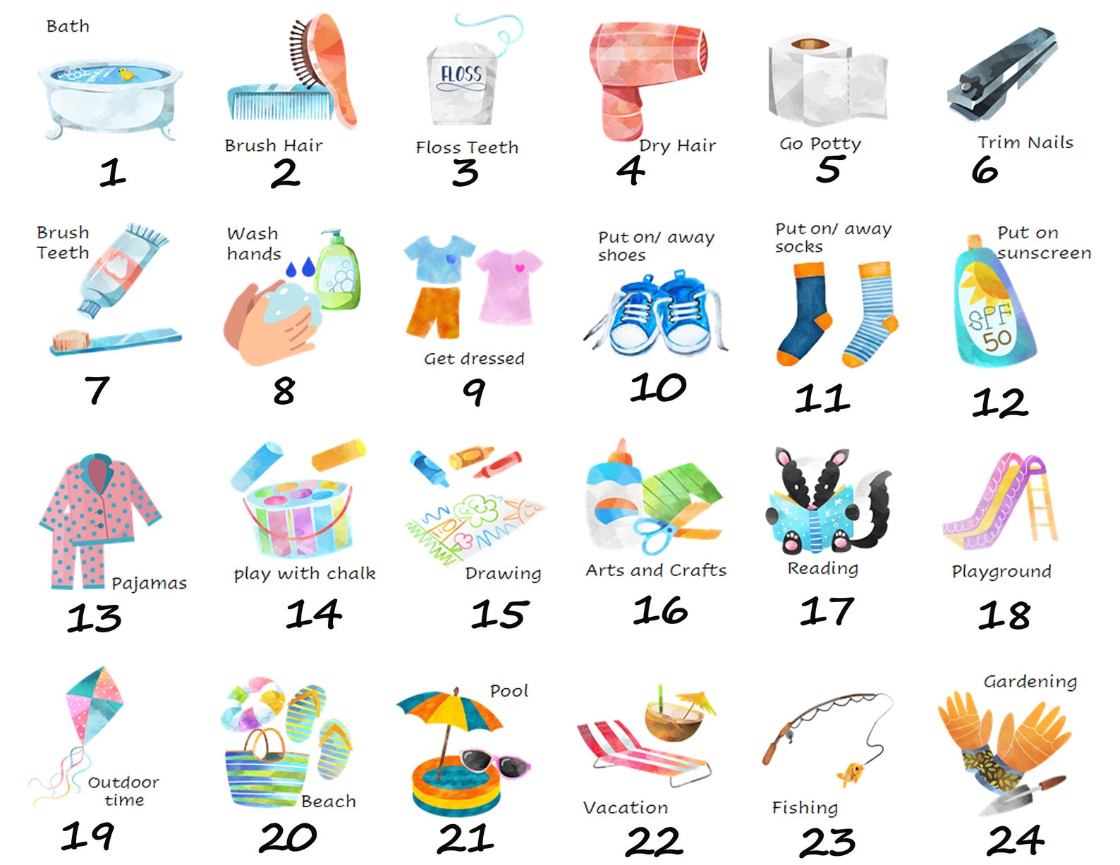 Wooden Daily Routine Cards/ Daily Routine Magnets/ Chore - Etsy