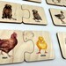 Wooden Montessori Mother Baby Animals Matching Puzzle - Etsy