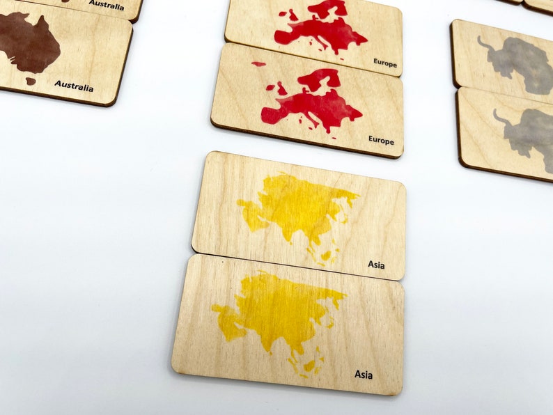 Montessori Continent of the World Cards for Toddler Preschool ...