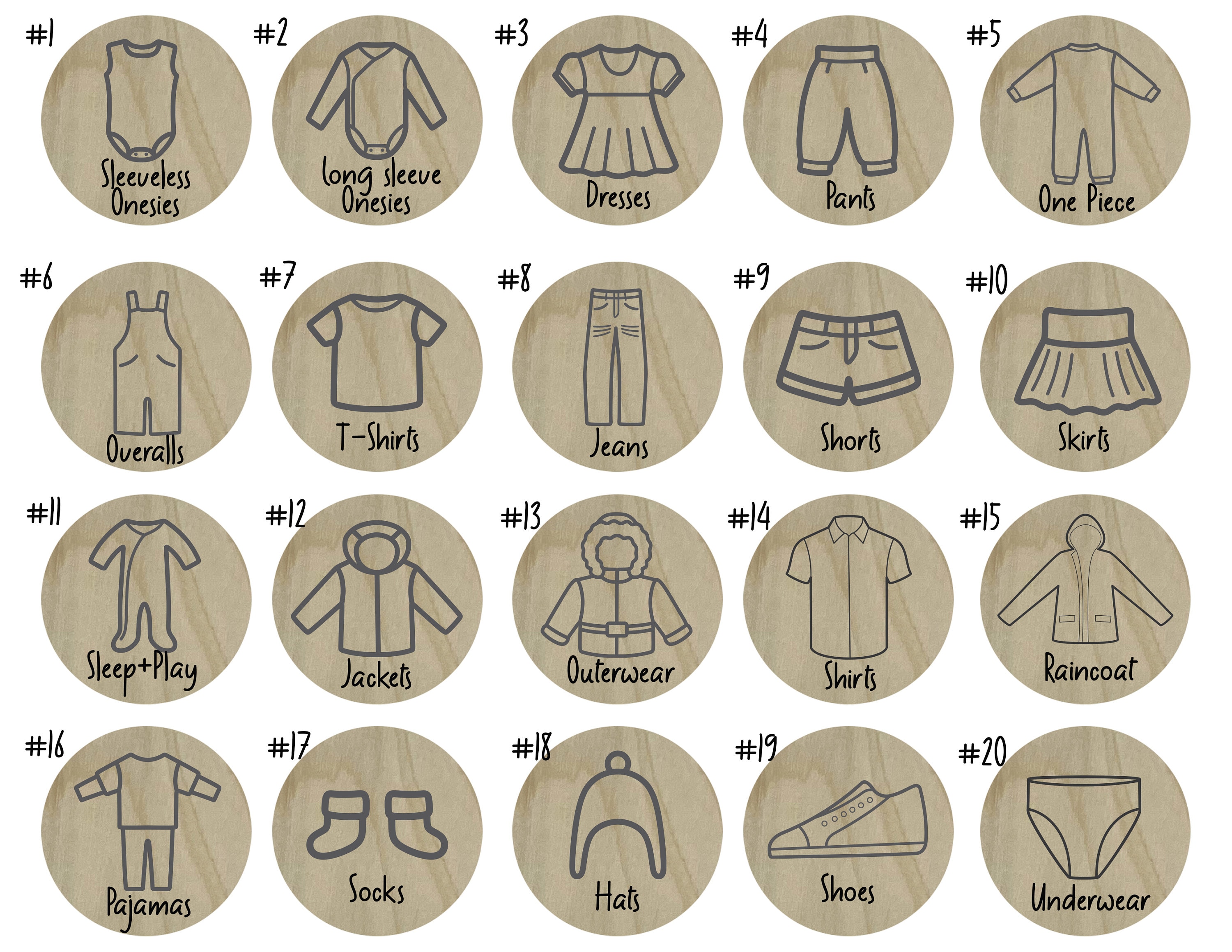 Wooden Nursery Labels for Drawer Dresser/ Kids Baby Clothing - Etsy