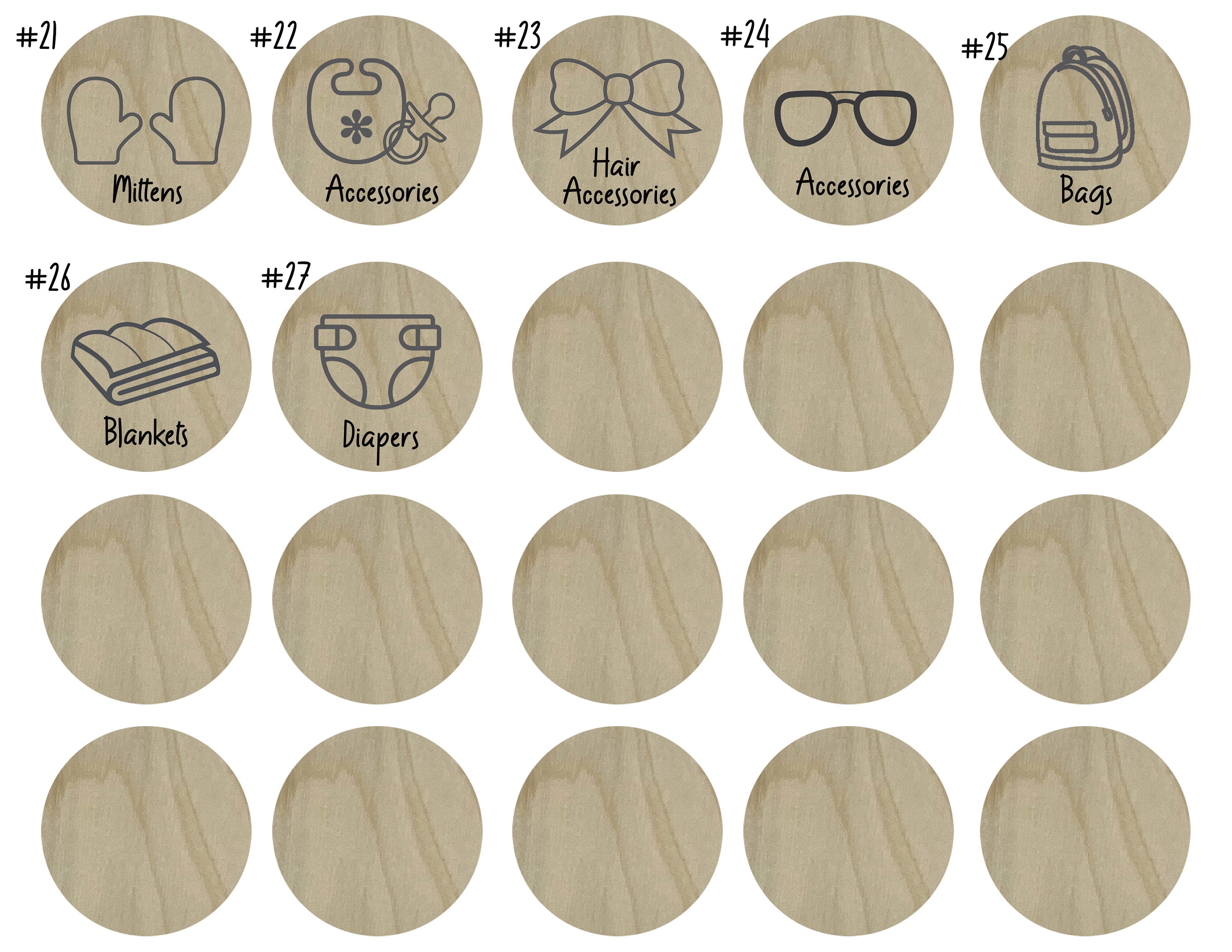 Wooden Nursery Labels for Drawer Dresser/ Kids Baby Clothing - Etsy