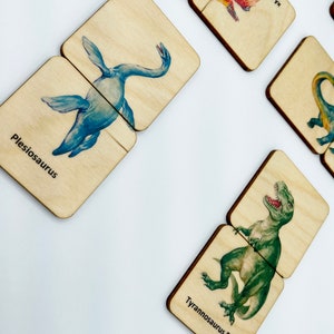 Montessori Wooden Dinosaur Puzzle Game/ Homeschool Preschooler ...