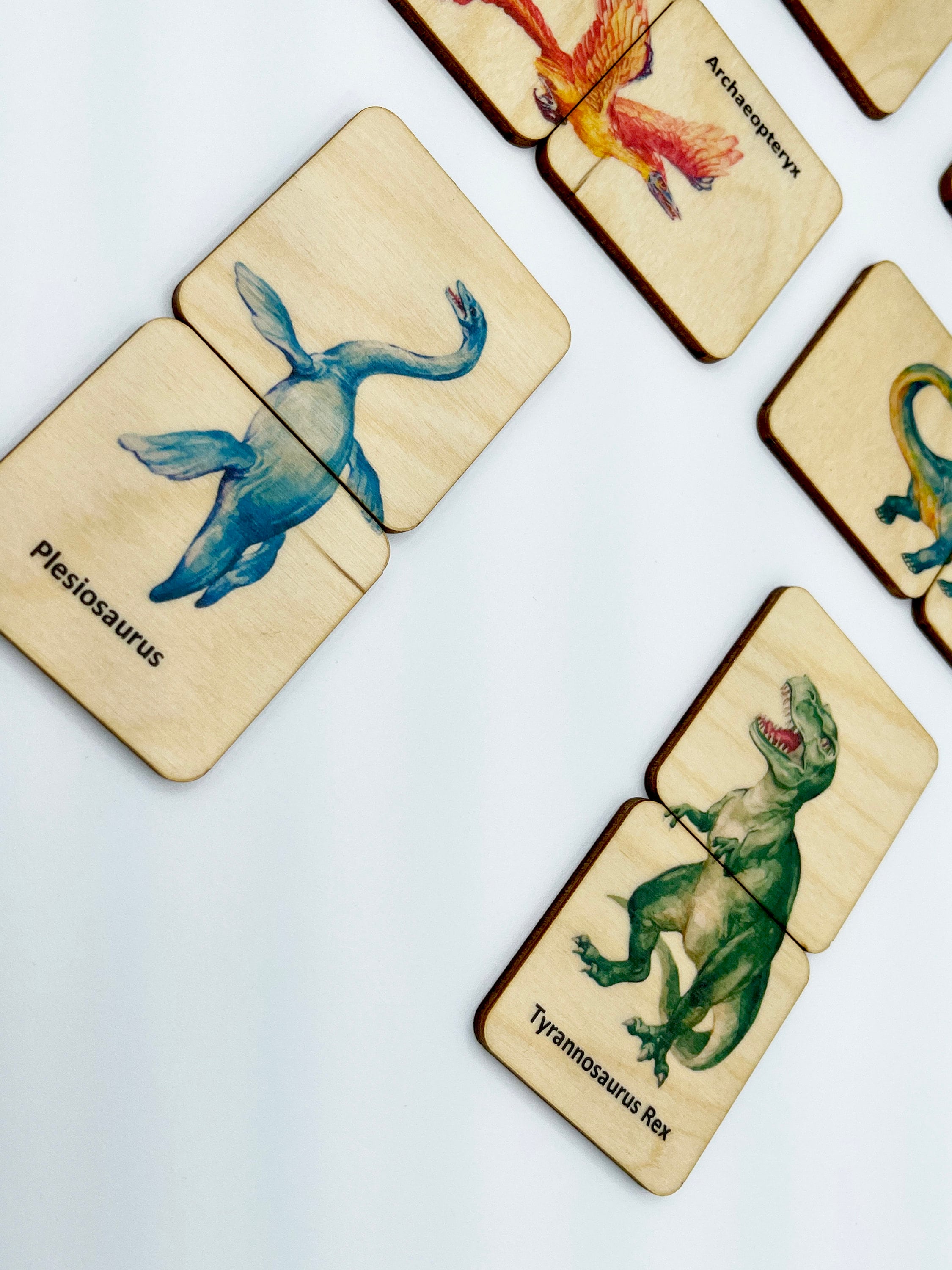 Montessori Wooden Dinosaur Puzzle Game/ Homeschool Preschooler ...