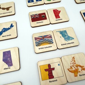 Montessori Canada Map and Flags Matching Cards/ Canada Provinces and ...
