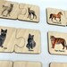 Wooden Montessori Mother Baby Animals Matching Puzzle - Etsy