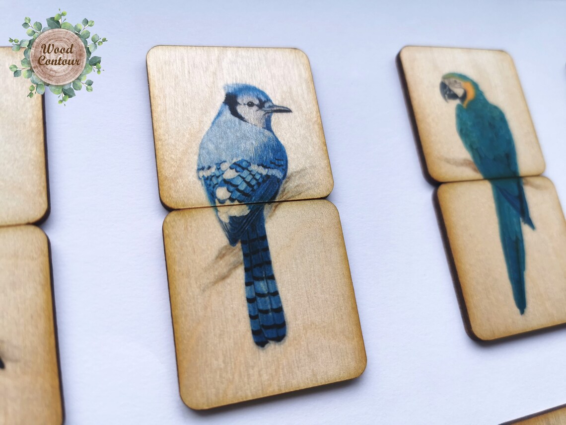 Montessori Wood Birds Puzzle game / Homeschool Preschool | Etsy
