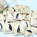 Wooden Penguin Animals Memory Game Matching Cards/montessori ...