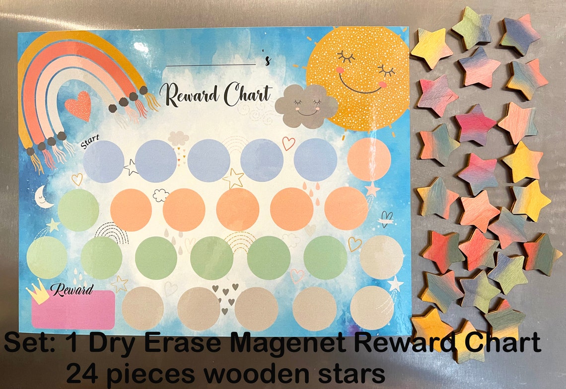Kids Dry Erase Magnet Reward Chart Kit/ Reward System/ Chore | Etsy