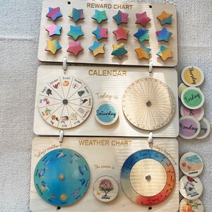 Personalized Wooden Daily Routine Chart Visual Schedule Kids - Etsy