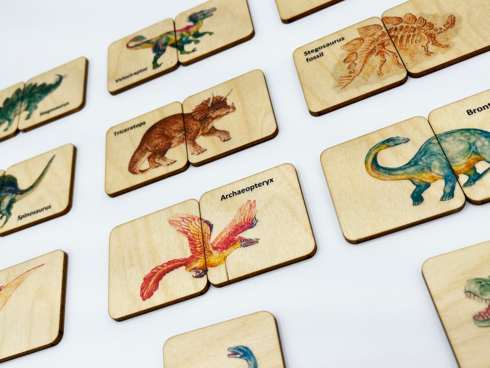 Montessori Wooden Dinosaur Puzzle Game/ Homeschool Preschooler ...