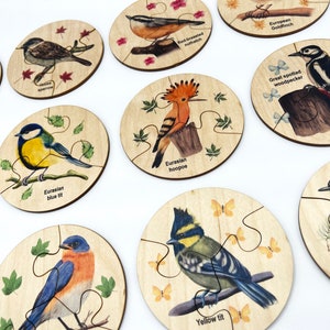 Montessori Bird Puzzle Matching Game/ Toddler Kids Learning Jigsaw ...