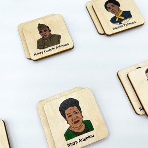 Montessori Wooden Black History Cards/ Black History Month Activity ...
