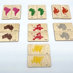 Montessori Continent of the World Cards for Toddler Preschool ...