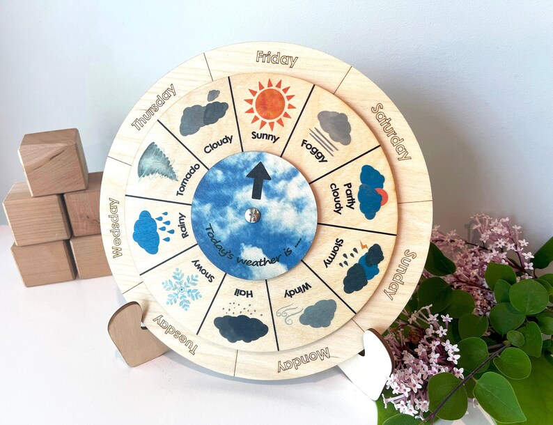 Weather Calendar/ Montessori Weather Wheel/ Weather Chart/ - Etsy Canada